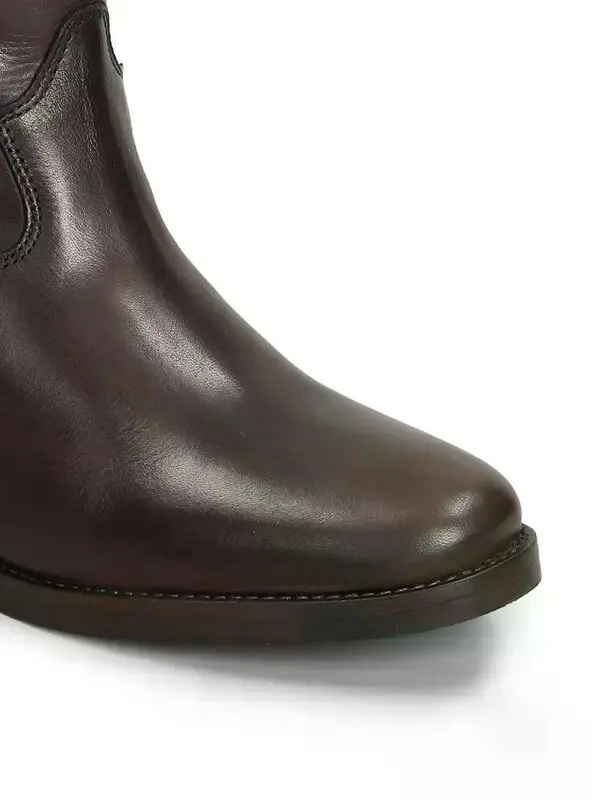 JULIE DEE Leather Ankle Boots