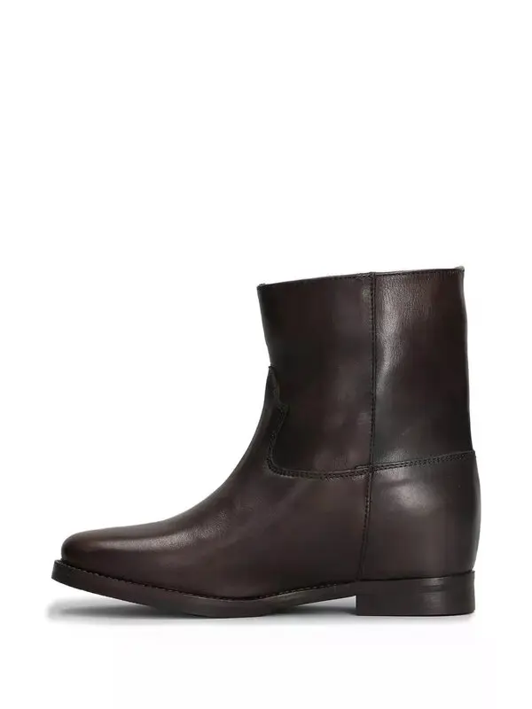 JULIE DEE Leather Ankle Boots