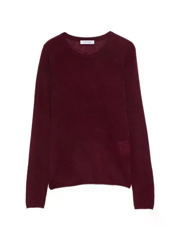 PHILO-SOFIE Fine-knit Crew-neck Top - Purple
