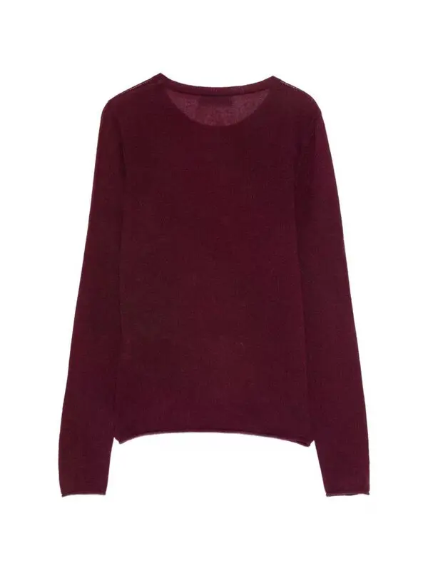 PHILO-SOFIE Fine-knit Crew-neck Top - Purple