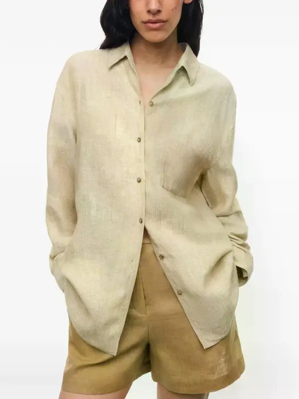 12 STOREEZ Gelato Chest-pocket Linen Shirt
