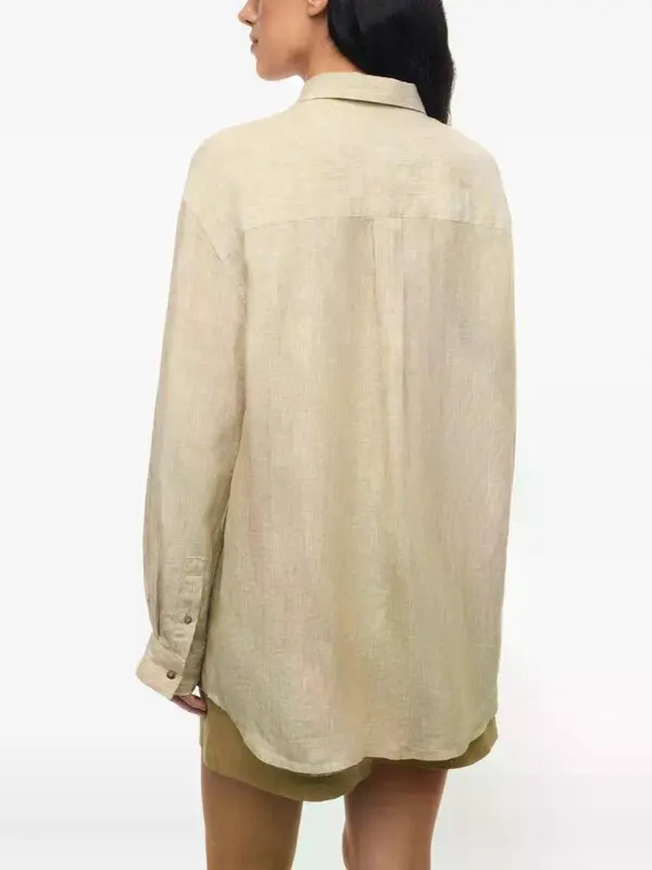 12 STOREEZ Gelato Chest-pocket Linen Shirt