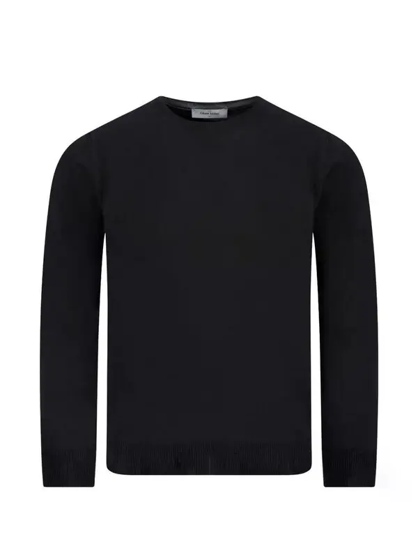 GRAN SASSO Crew-neck Wool Sweater - Black