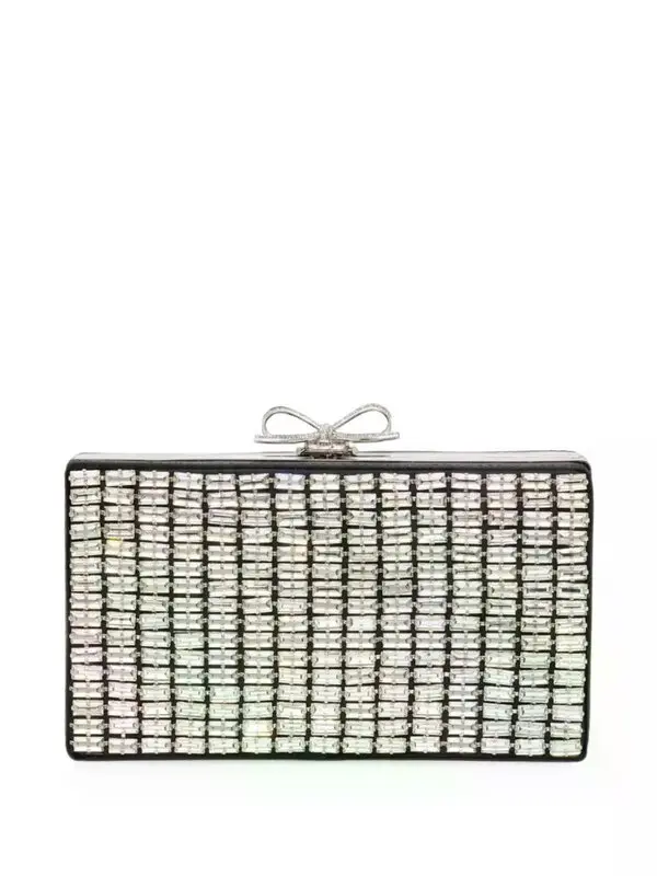 SELF-PORTRAIT Crystal Embellished Bow Clutch Bag