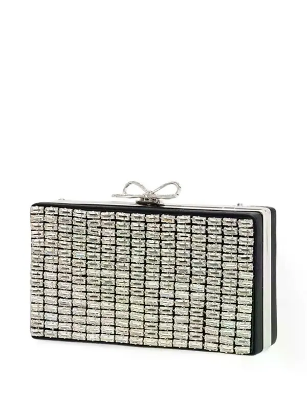 SELF-PORTRAIT Crystal Embellished Bow Clutch Bag