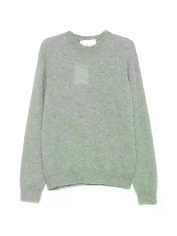 AMARANTO Brushed Knit Crew Neck Sweater