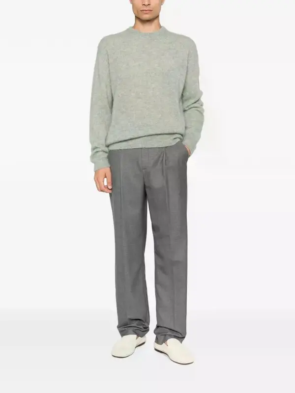 AMARANTO Brushed Knit Crew Neck Sweater
