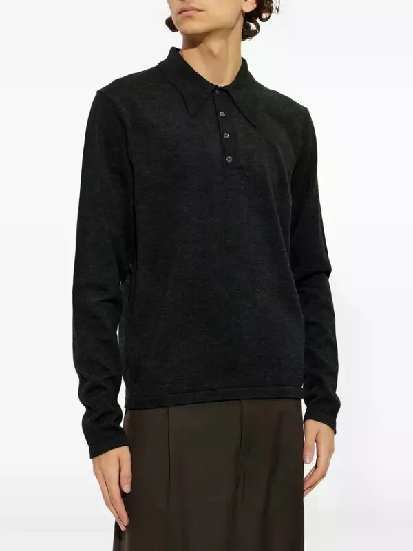 LEMAIRE Long-sleeve Polo Sweater