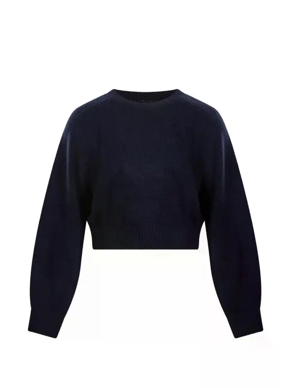 Khaite Cropped Ribbed-knit Sweater - Blue