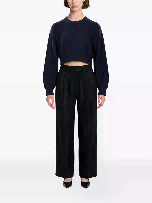 Khaite Cropped Ribbed-knit Sweater