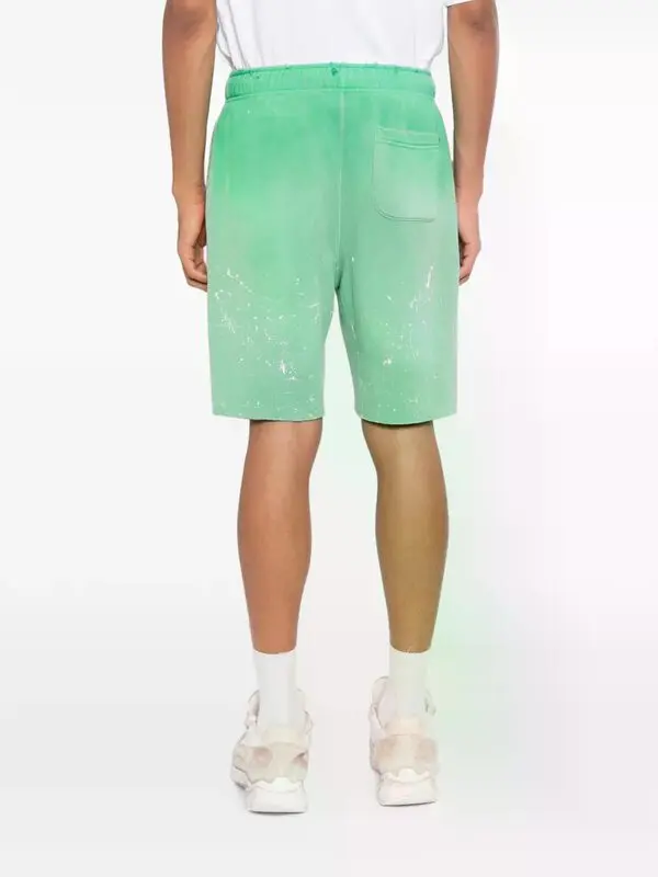 PALE CLOUD Paint-splatter Distressed Shorts