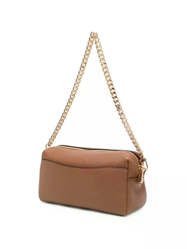 Michael Kors Small Bryant Logo Plaque Pebbled Leather Mini Bag