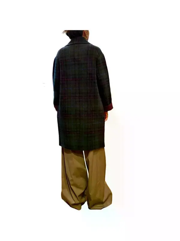 LEBOR GABALA Tartan Print Patch Pocket Coat