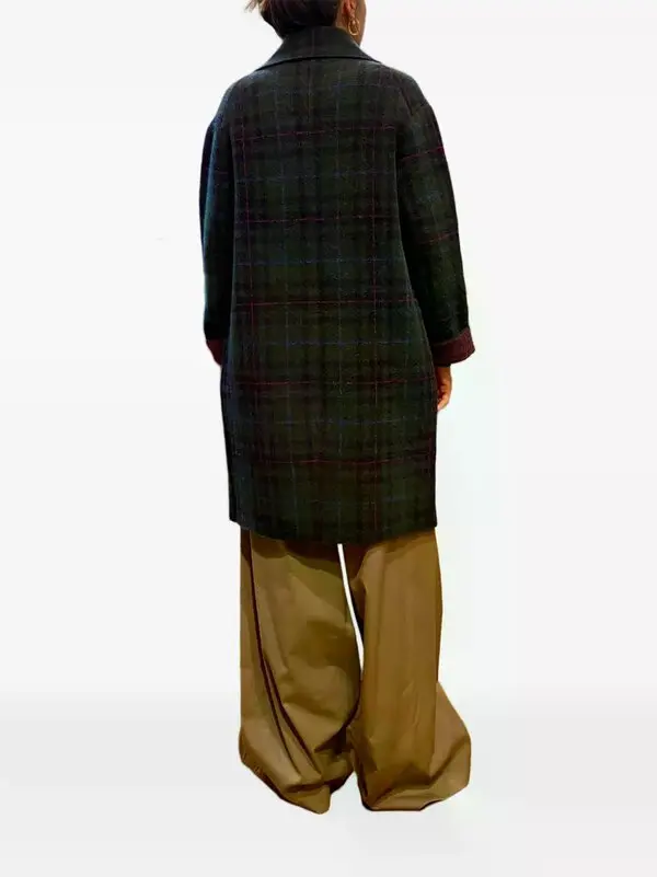 LEBOR GABALA Tartan Print Patch Pocket Coat