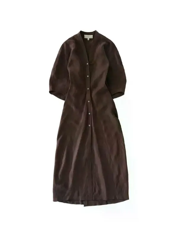 Studio Nicholson Midi Yosha Banana-curve Dress - Brown