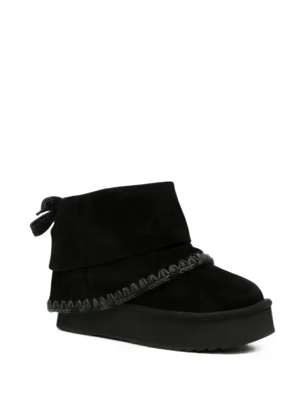 Mou Crochet-trim Bow-detail Boots