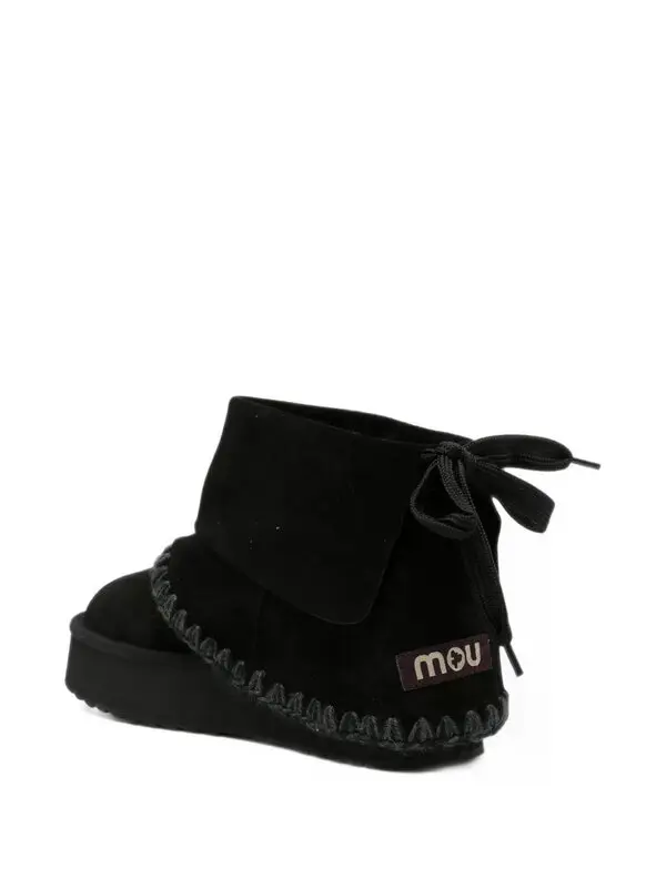 Mou Crochet-trim Bow-detail Boots