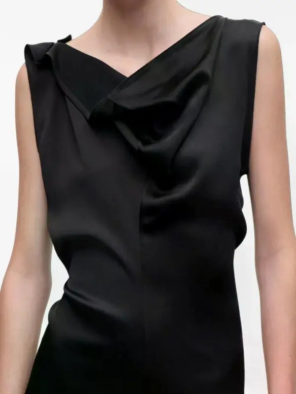 Victoria Beckham Sleeveless Boat Neck Midi Dress