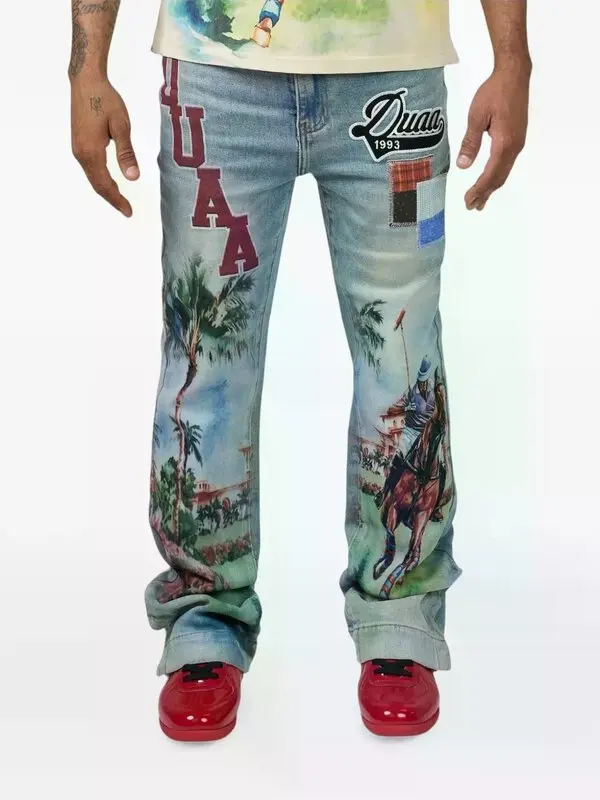 DUAA Printed Relaxed Fit Jeans