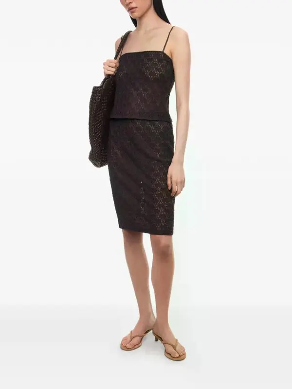 12 STOREEZ Primrose Lace Midi Skirt