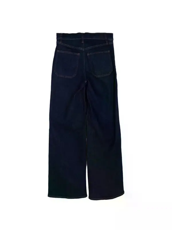 FRAME Le Slim Palazzo Pintuck-pocket Jeans