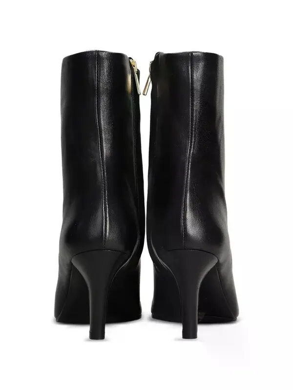 THE SELLER Square-toe Stiletto Ankle Boots With Side Zip - Black