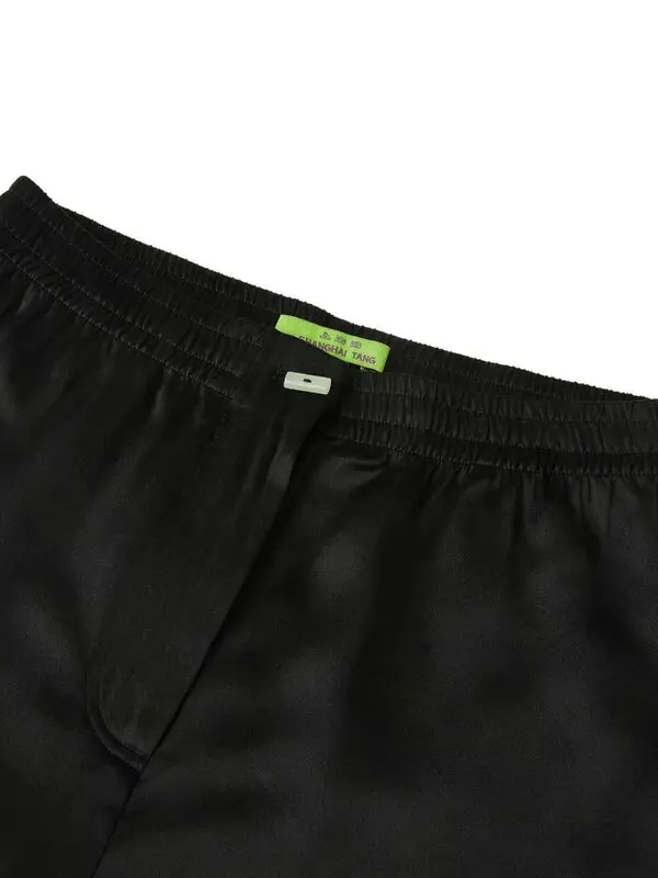 Shanghai Tang Wide-leg Mulberry Silk Trousers