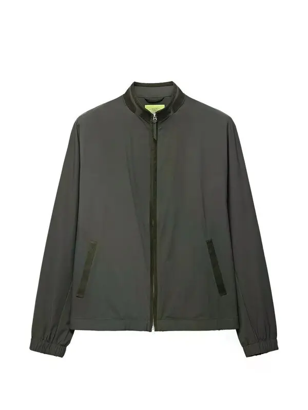Shanghai Tang Mandarin Collar Zip-up Jacket
