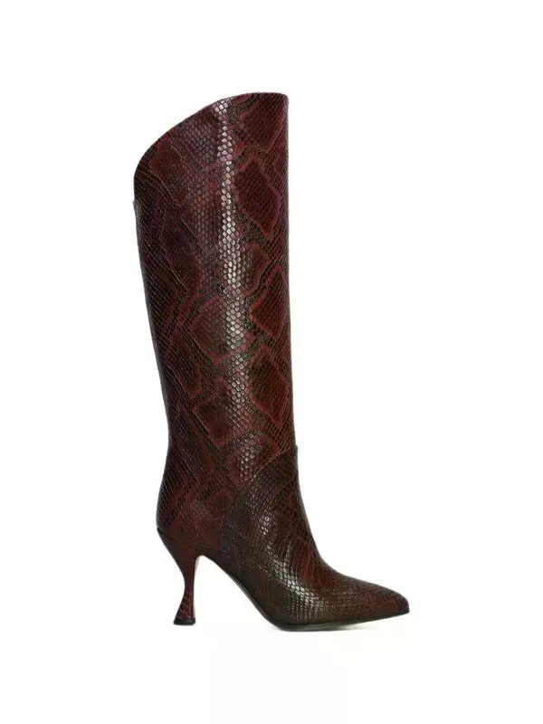 CASTAGNA Snake-effect Knee-high Boots