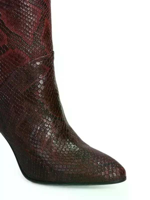 CASTAGNA Snake-effect Knee-high Boots