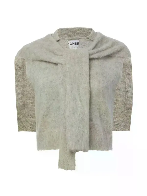 Monse Sleeveless Cropped Sweater With Integrated Scarf