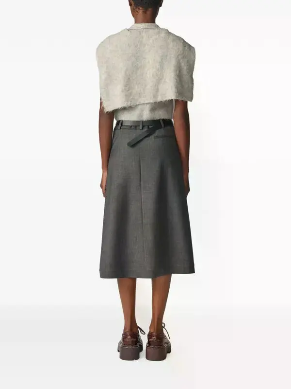 Monse Sleeveless Cropped Sweater With Integrated Scarf