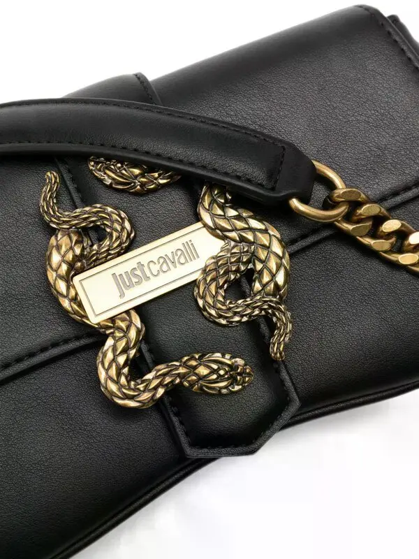 Just Cavalli Snake Plaque Clutch Bag