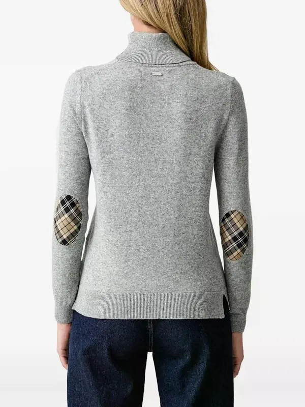 Barbour Pendle Tartan-patch Roll-neck Sweater