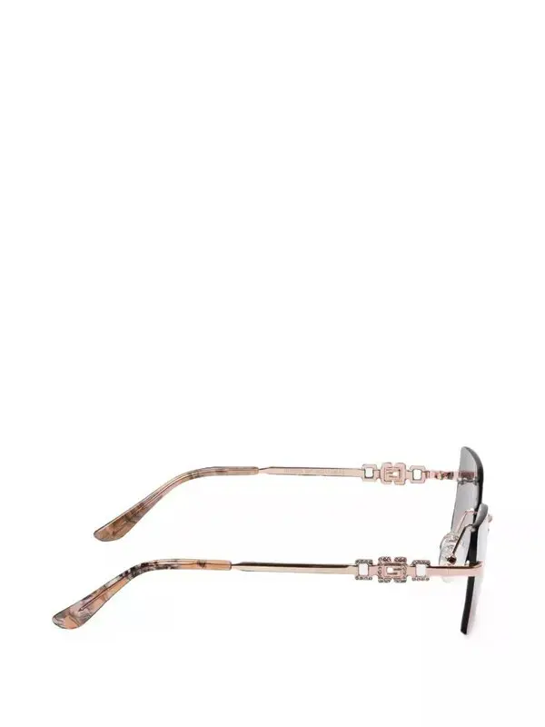 Guess Geometric-frame Rimless Sunglasses