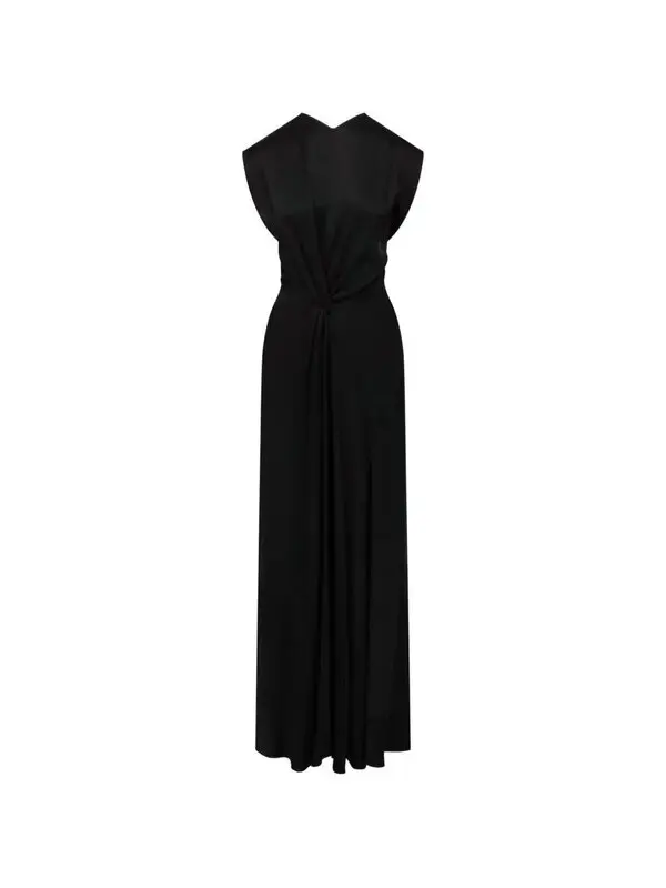 Victoria Beckham Aria Twist-detail Maxi Dress - Black