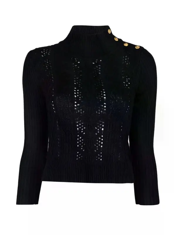 L'Agence Kamdyn Cable-knit Mock Neck Sweater