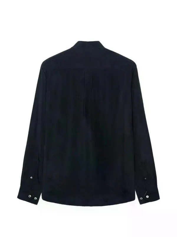 Shanghai Tang Fortune Mandarin-collar Chest-pocket Shirt