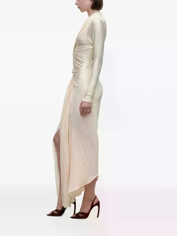 Victoria Beckham Lea Knotted-detail Midi Dress