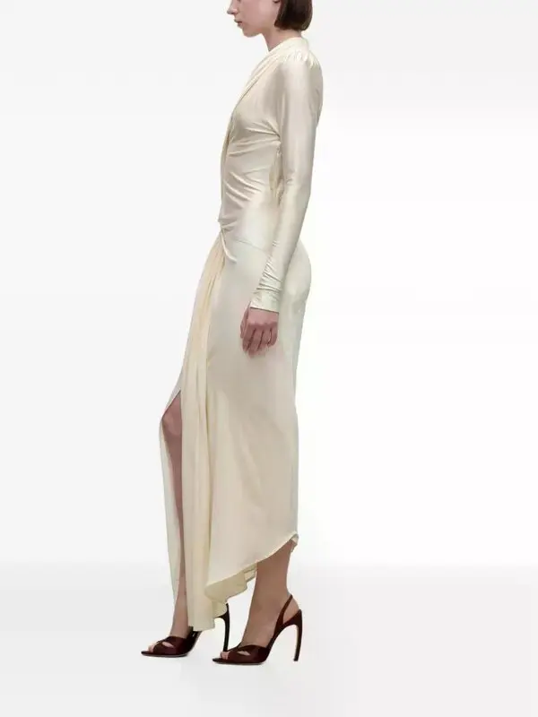 Victoria Beckham Lea Knotted-detail Midi Dress
