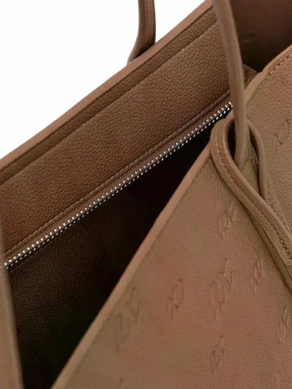 Armani Exchange Logo-embossed Pebbled-effect Tote Bag