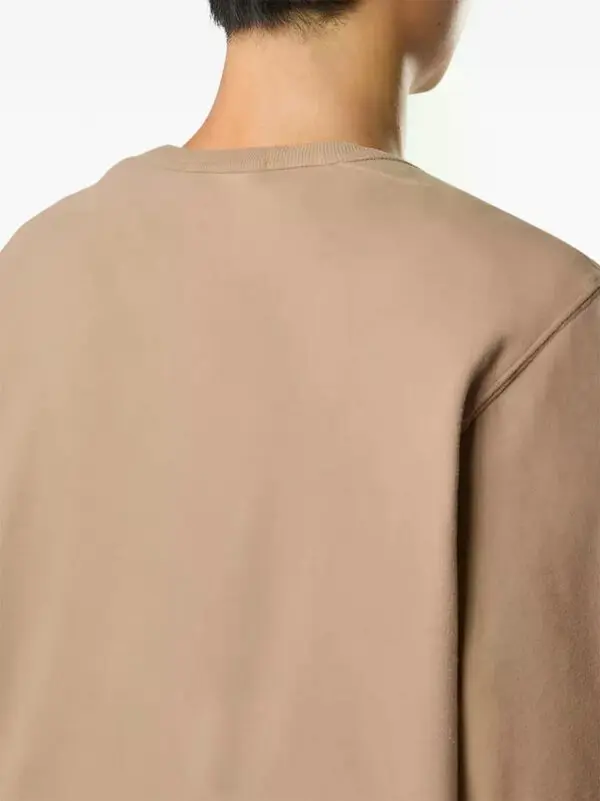 Stone Island Brushed Organic-cotton Fleece Sweatshirt - Neutrals