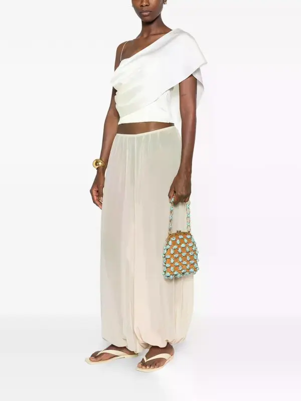 FORTE_FORTE Asymmetric Drape Blouse