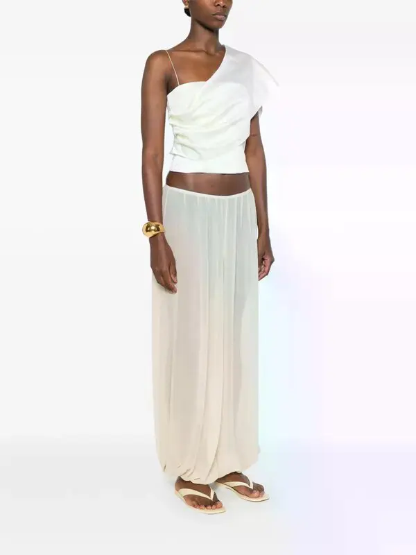 FORTE_FORTE Asymmetric Drape Blouse