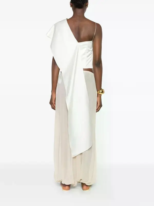 FORTE_FORTE Asymmetric Drape Blouse
