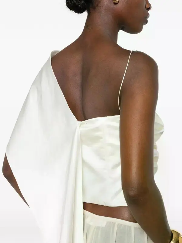 FORTE_FORTE Asymmetric Drape Blouse