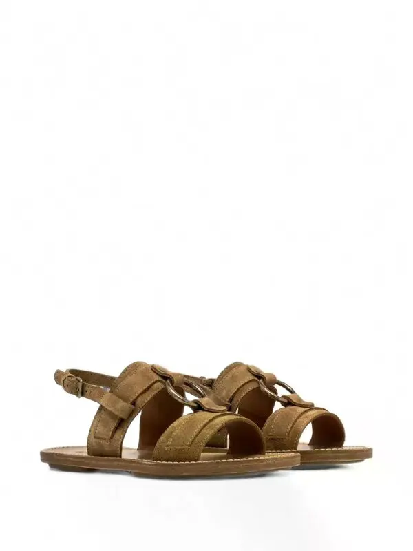 BUTTERO® Sella Ring-detail Sandals - Brown