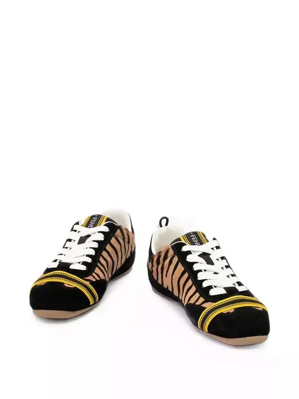 Fendi Wrap Tiger-print Panelled Sneakers