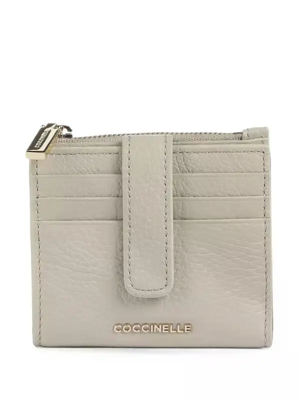 COCCINELLE Metallic Grained Leather Wallet