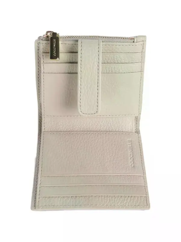 COCCINELLE Metallic Grained Leather Wallet